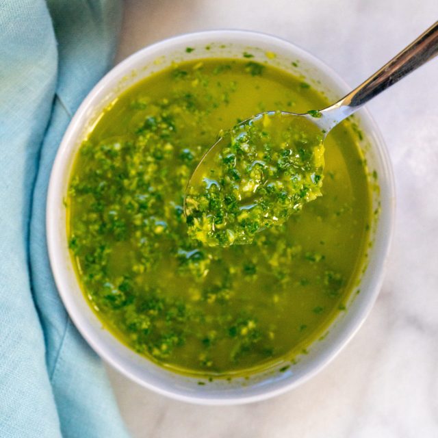 Garlicky Cilantro Mojo Sauce - India from Indiana