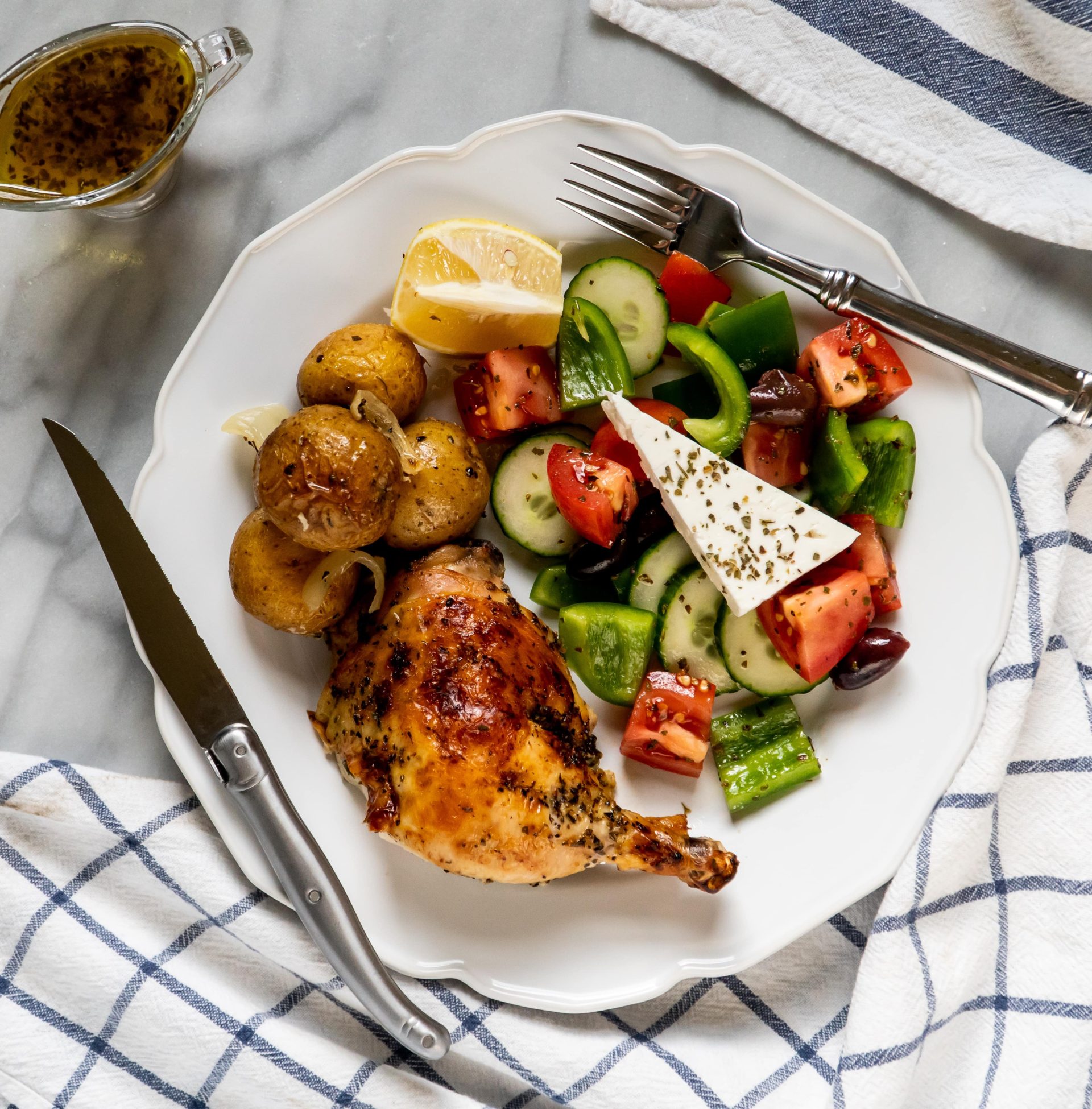 Roasted Greek Chicken with Potaoes - India from Indiana